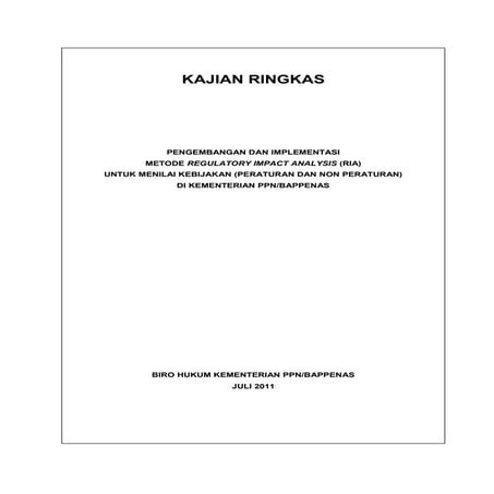 Draft policy paper 13juli menilai naskah akademik penyusunan aturan | PDF