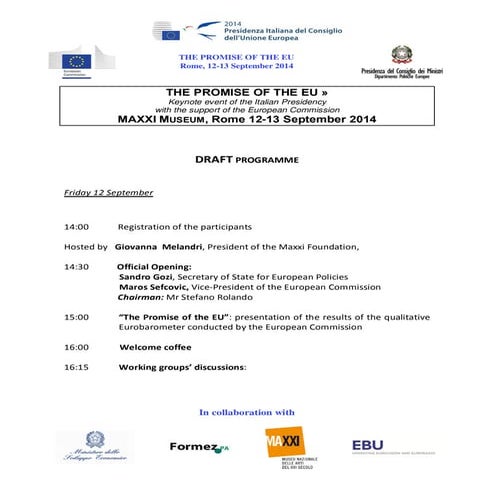 Draft programme | PDF