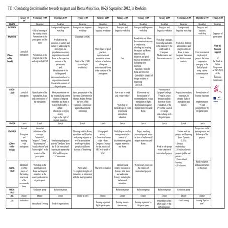 Draft programm of the tc | PPT
