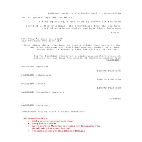 Draft radio script+audience feedback | DOCX