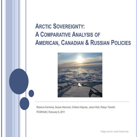 Arctic Sovereignty: A Comparative Analysis of American, Canadian ...