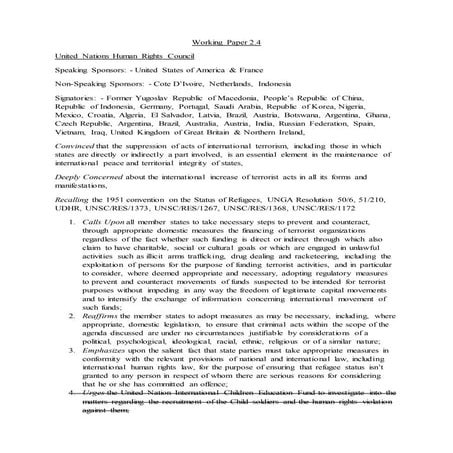 Draft resolution 2.0 unhrc- ucoe mun-intra 2015 | DOCX