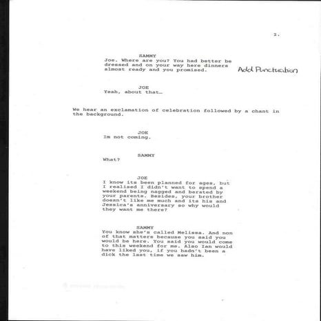 Draft script notes | PDF