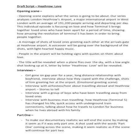 Draft scripts | DOCX