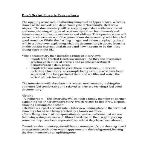Draft Scripts | DOCX | Air Travel | Travel Type