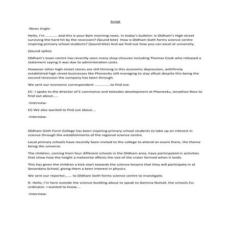 Draft script write up | PDF