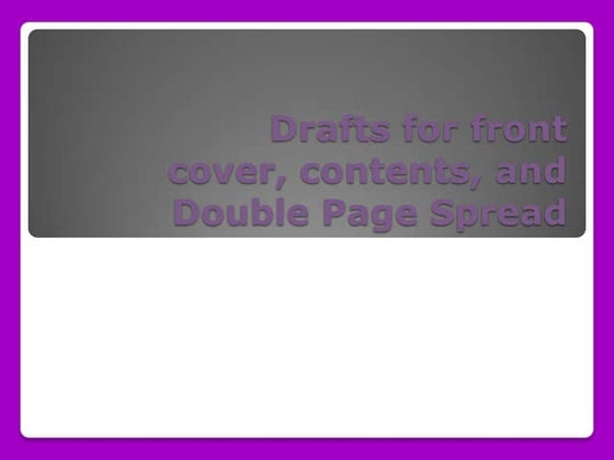 Draft for magazine pages | PPT