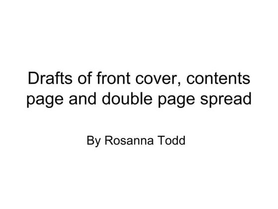 A-Level Media Studies - Magazine Planning. (Primary Coursework) | PPT