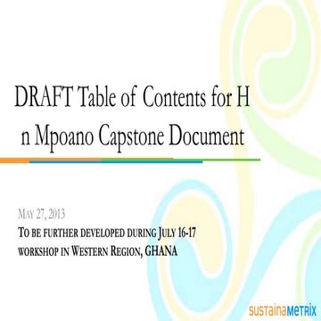 Draft table of contents | PPT