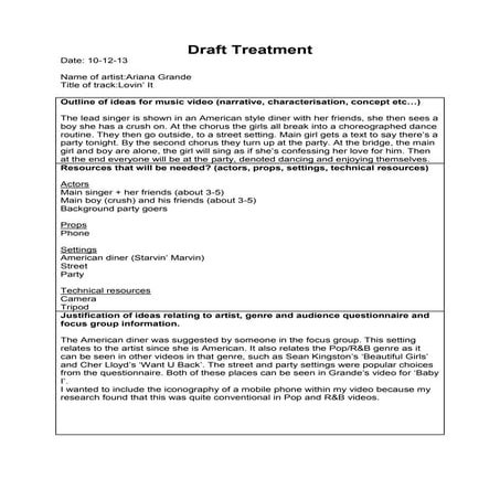 Draft treatment | PDF