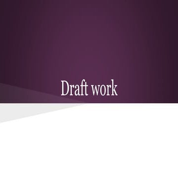 First draft magazine | PPT