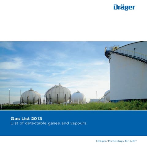 Drager Fixed Gas Detector - Gas List Brochure | PDF