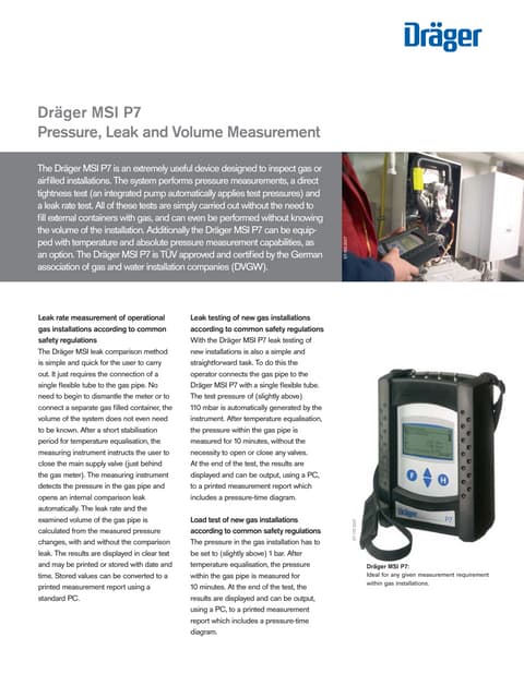 Dräger X-Dock For Portable Gas Detectors - Spec Sheet | PDF