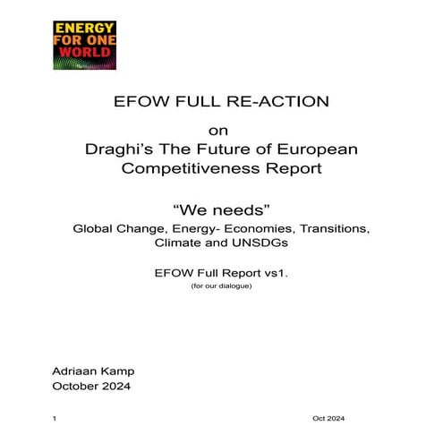 EFOW Full Re-Action On Draghi's The Future of European Competitiveness ...