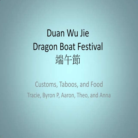 Dragon Boat Festival Ppt | PPT