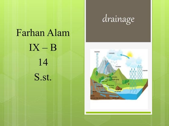 Drainage System CLASS XI PPT | PPT