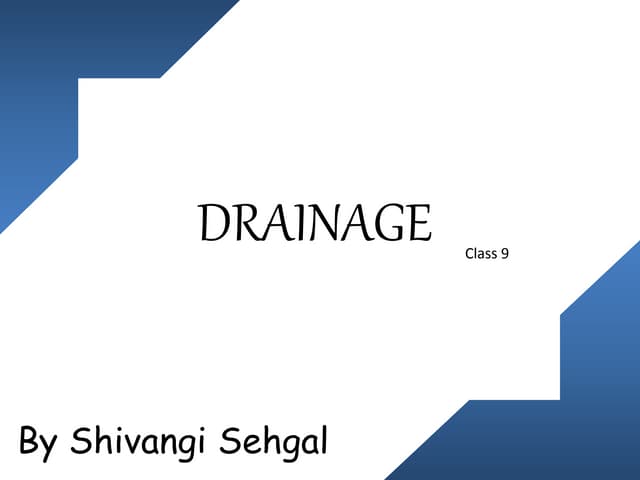 Drainage class 9 | PPTX