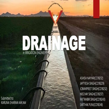 DESIGN OF SUBSURFACE DRAINAGE SYSTEM | PPTX