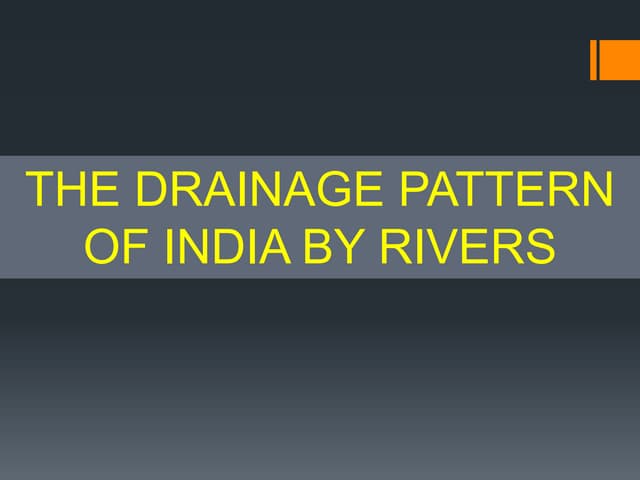 Types Drainage pattern presentation | PDF