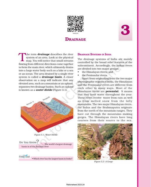 Drainage System CLASS XI PPT | PPTX | Asia Travel | Travel Locations