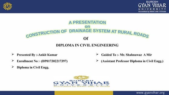 Rbte Drainage system in tunnel | PPT
