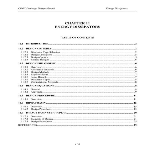 Drainage designmanual chapter11_energydissipators | PDF