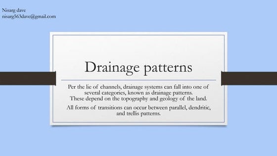 Types Drainage pattern presentation | PDF