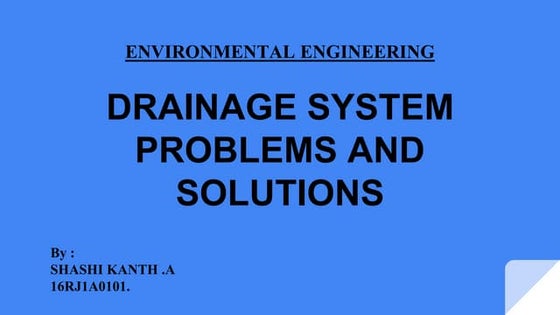 Drainage system | PPT