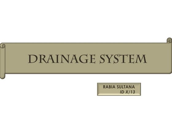 Drainage system | PPT
