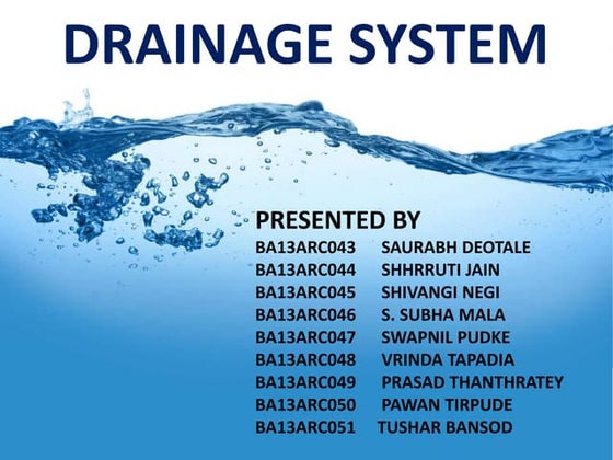 Drainage system | PPT