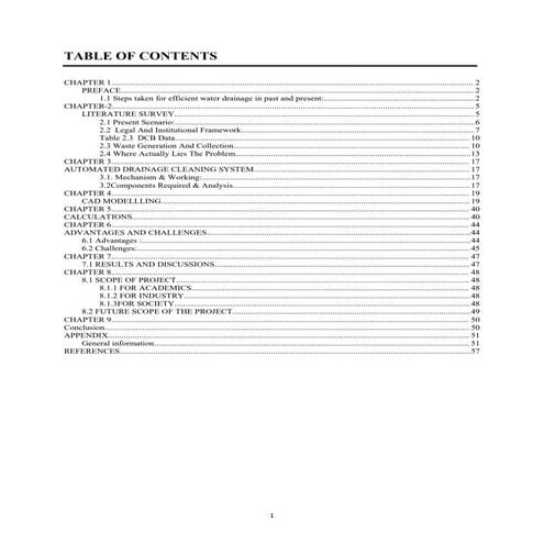 Automatic drainage cleaning system