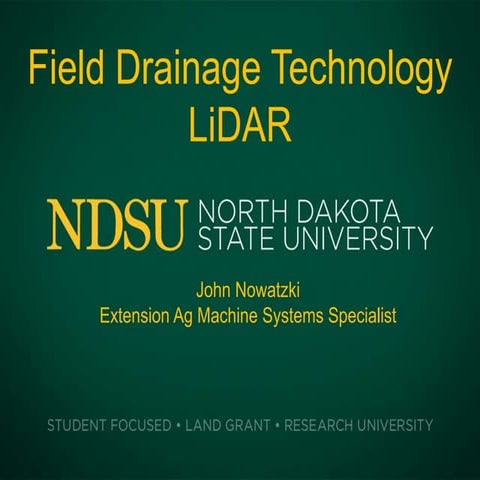 Draining and wetland engineering LiDAR - 2-12-2013 | PPT