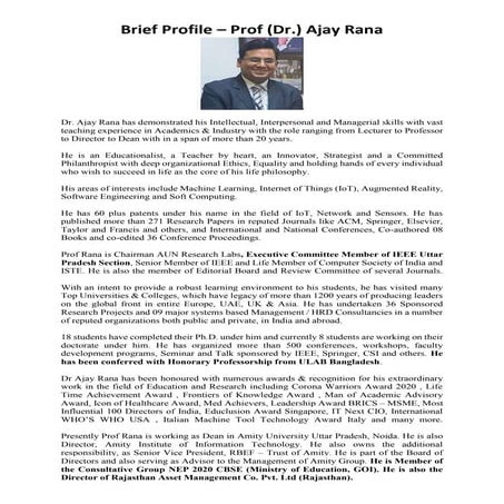 Dr Ajay Rana - Me and My Journay | PDF