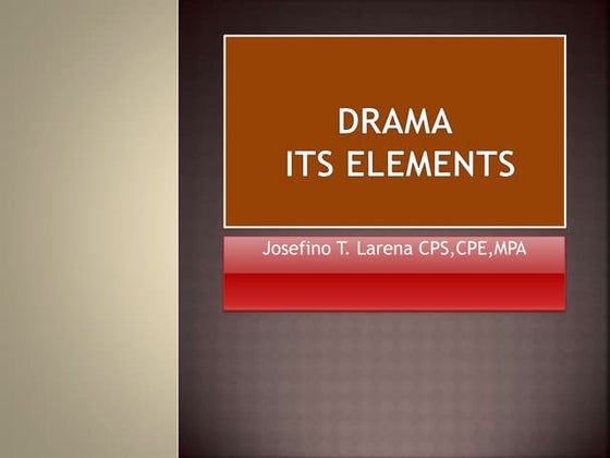 Kw 1 elemente van die drama graad 9 sk | PPT