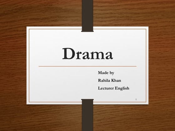 Introduction to drama | PPT