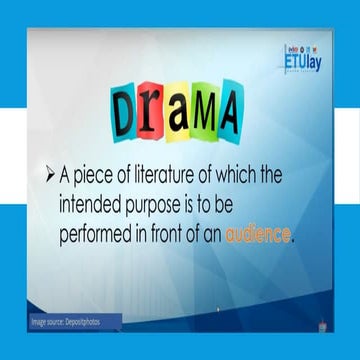 DRAMA-INTRODUCTION Lesson in Creative Writing | PPTX