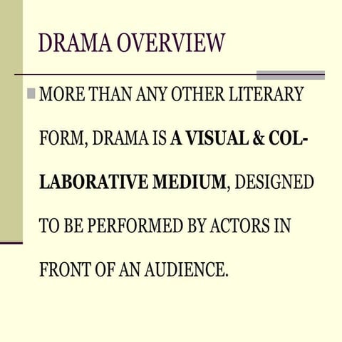 Literary Terms in English Drama | PDF
