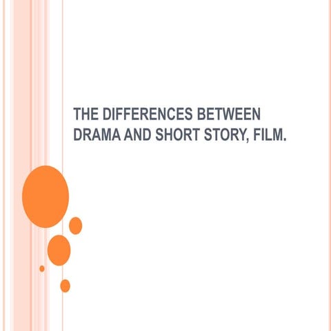Drama and short story | PPT