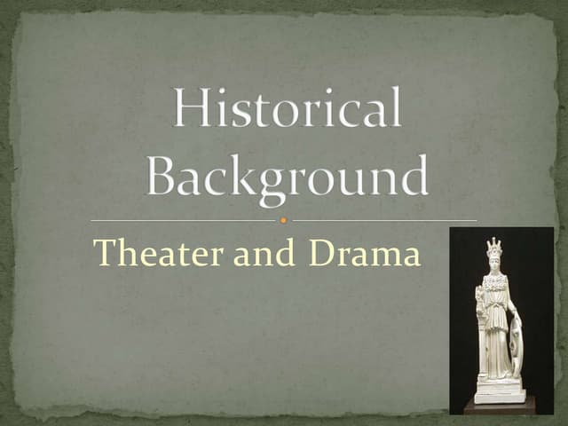 Drama and theatre | PPT