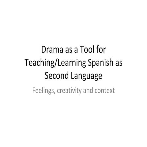 Drama as a tool for teaching | PPT