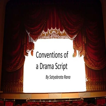 Drama conventions | PPT