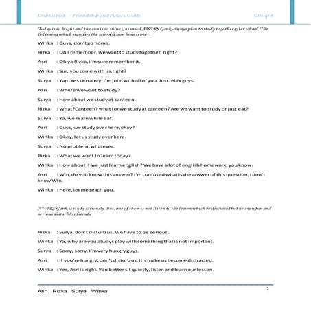 Drama english - 3 sma | DOCX