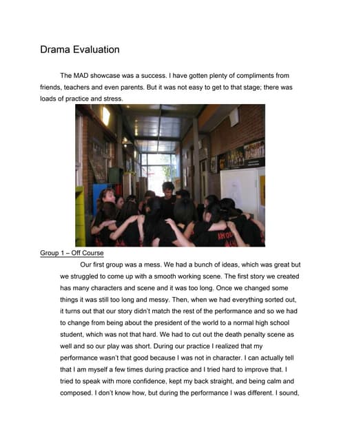 GCSE Drama C1 Devising - portfolio guidelines | PPTX