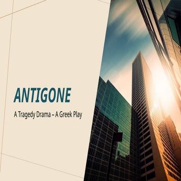 Drama & Poetry - Antigone. This is a powerpoint of a drama tragedy from ...