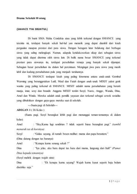 Script of English Musical Drama, Beauty and The Beast | DOCX