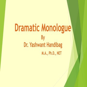 Dramatic monologue | PPTX