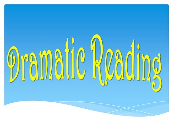 Dramatic alphabet reading slide | PPTX