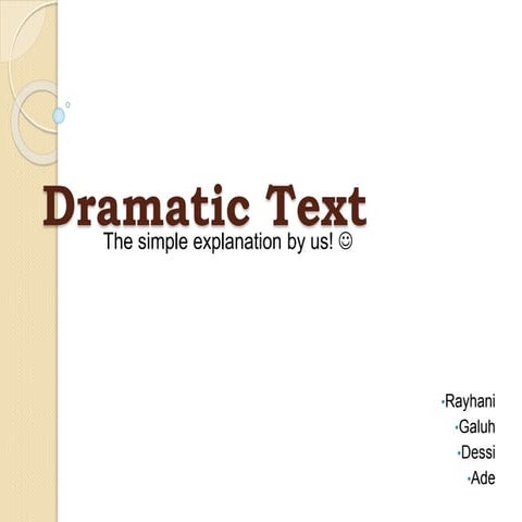 Dramatic text | PPTX