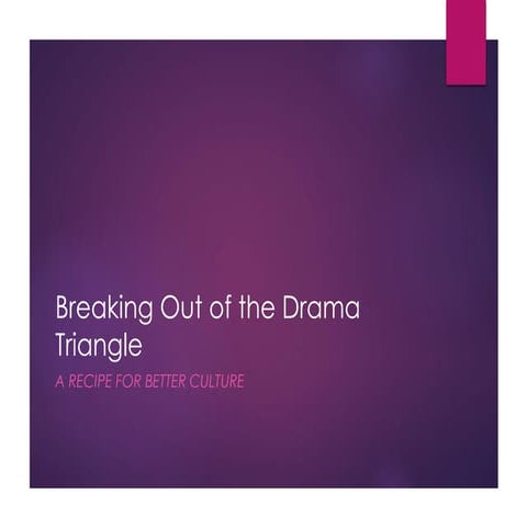 Breaking out of the Drama Triangle | PPTX