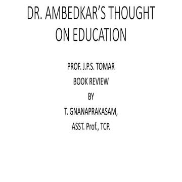 DR AMBEDKAR's THOUGHTS ON EDUCATION | PPTX